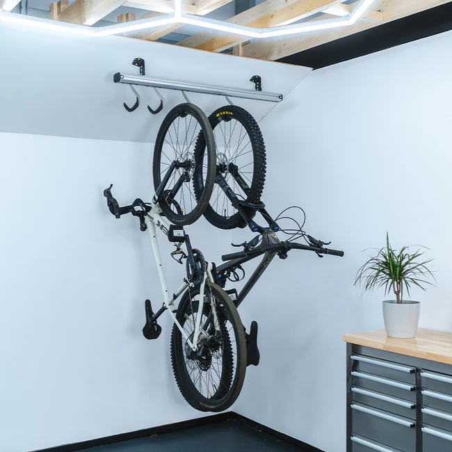 Stashed SpaceRail Wall Bike Storage System (4 Bike Hooks - 1 Rail ...