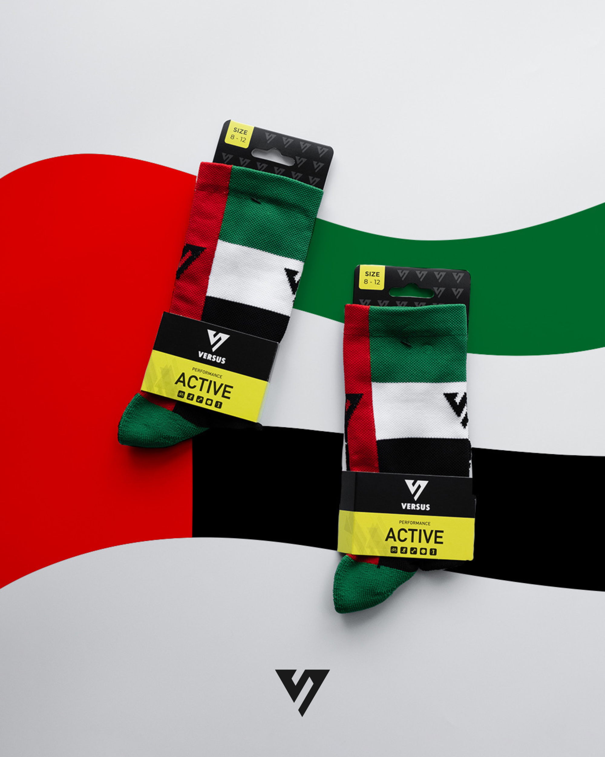 Versus UAE Flag Active Socks | Velo Presto